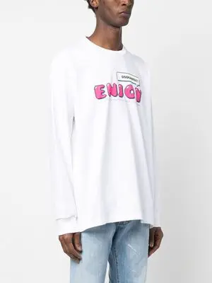 Dsquared2 Enjoy-print Long-sleeve T-shirt