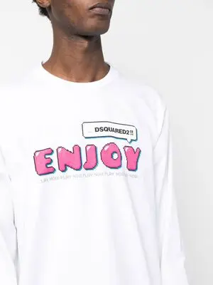 Dsquared2 Enjoy-print Long-sleeve T-shirt