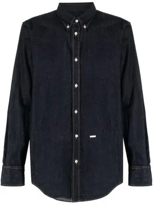 Dsquared2 Logo Plaque Denim Shirt