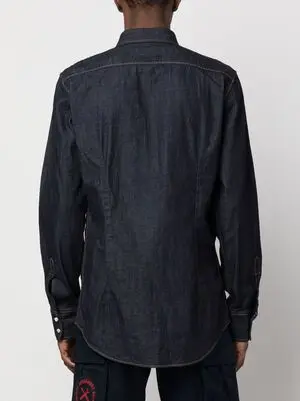 Dsquared2 Logo Plaque Denim Shirt
