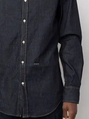 Dsquared2 Logo Plaque Denim Shirt