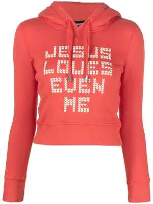 Dsquared2 Slogan-print Drawstring Hoodie - Red