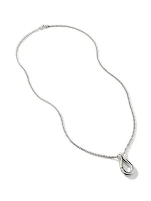 John Hardy Surf Pendant Chain Necklace - Silver