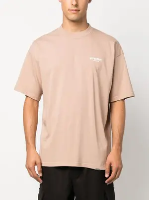 REPRESENT Logo-print Cotton T-shirt - Brown