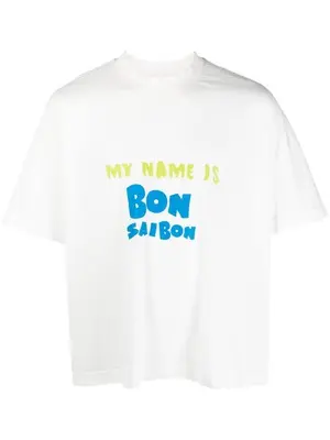 BONSAI Graphic-print Cotton T-shirt - White
