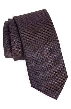 Nordstrom Trammel Textured Silk Standard Tie Brown
