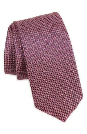 Nordstrom Trammel Textured Silk Standard Tie Rose