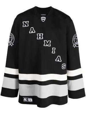 NAHMIAS Logo Patches Hockey Jersey T-shirt