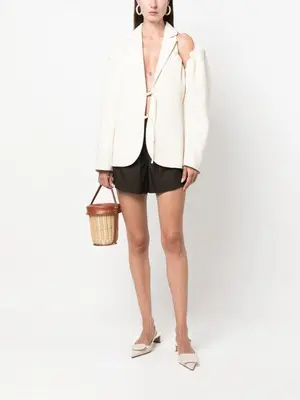 Jacquemus La Veste Galliga Asymmetric Blazer - Neutrals