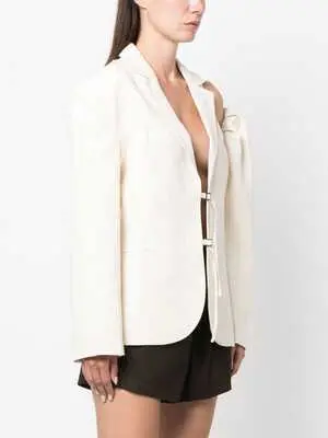 Jacquemus La Veste Galliga Asymmetric Blazer - Neutrals