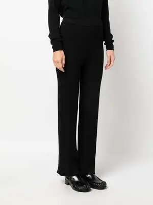 AERON Straight-leg Rib-knit Trousers