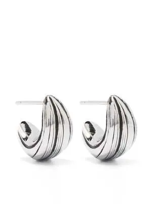 LEMAIRE Girasol Striped Earrings - Silver