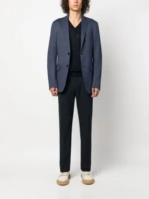 Etro Logo-embroidered Cashmere Jumper - Blue