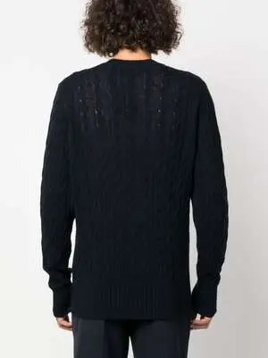 Etro Logo-embroidered Cashmere Jumper - Blue