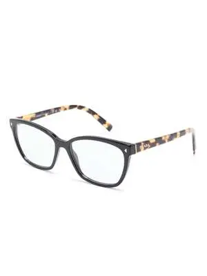 Prada Tortoiseshell Square Frame Glasses - Black