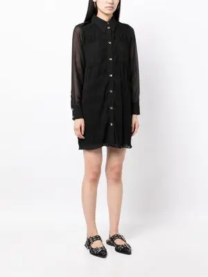 GANNI Georgette Mini Shirt Dress