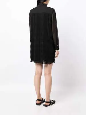 GANNI Georgette Mini Shirt Dress