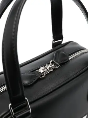 COURREGES Logo-appliqué Leather Bowling Bag