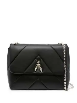 Patrizia Pepe Fly Quilted Shoulder Bag - Black