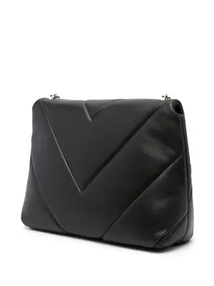 Patrizia Pepe Fly Quilted Shoulder Bag - Black