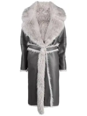 URBANCODE Belted Faux-fur Midi Coat