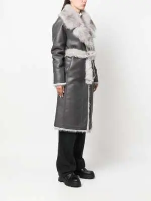 URBANCODE Belted Faux-fur Midi Coat