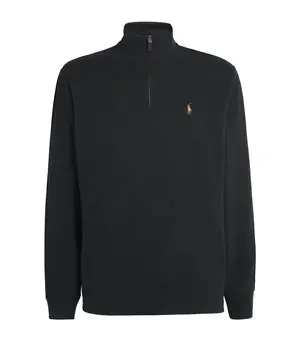 Polo Ralph Lauren Cotton Quarter-zip Sweater - Black
