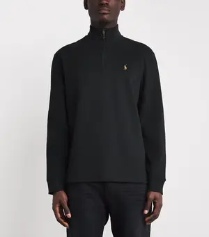 Polo Ralph Lauren Cotton Quarter-zip Sweater - Black