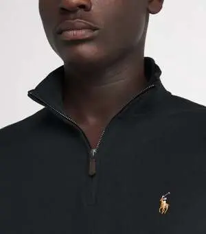 Polo Ralph Lauren Cotton Quarter-zip Sweater - Black