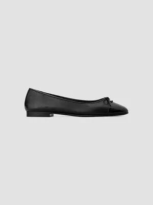 Tory Burch Cap Toe Ballet Flats - Black