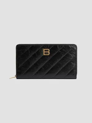 Balenciaga Crush Continental Wallet Quilted