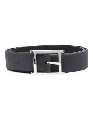 ORTIGNI Chevrette Reversible Leather Belt - Blue