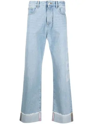 Gcds Logo-patch Straight-leg Jeans