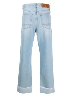 Gcds Logo-patch Straight-leg Jeans