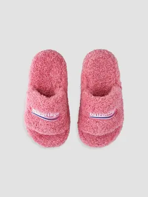 Balenciaga Fluffy Platform Sandals - Pink