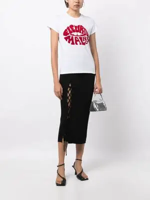 FLEUR DU MAL Fleur Lips Organic-cotton T-shirt