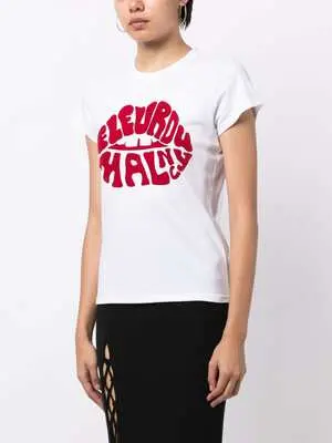FLEUR DU MAL Fleur Lips Organic-cotton T-shirt