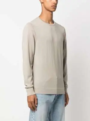 Calvin Klein Superior Wool Crewneck Jumper - Neutrals