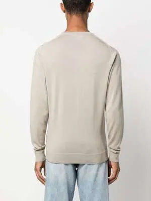 Calvin Klein Superior Wool Crewneck Jumper - Neutrals