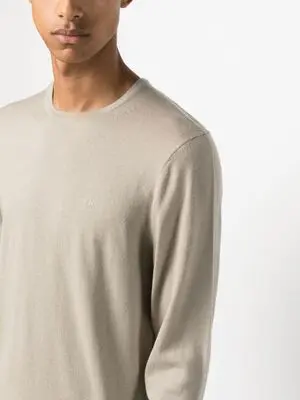 Calvin Klein Superior Wool Crewneck Jumper - Neutrals