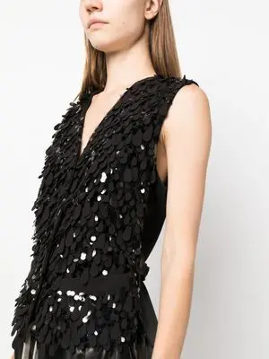 Brunello Cucinelli Sequinned V-neck Waistcoat