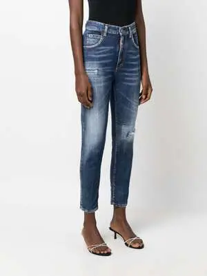 Dsquared2 Distressed Cropped Jeans