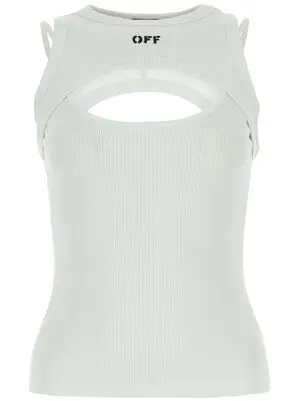 Off-White Logo-print Cut-out Tank Top