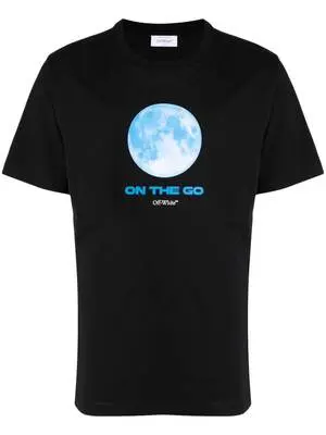 Off-White On The Go Moon Cotton T-shirt - Black