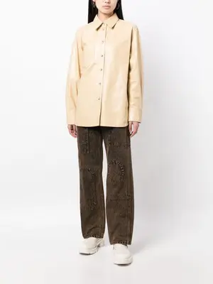 Helmut Lang Long-sleeve Leather Shirt