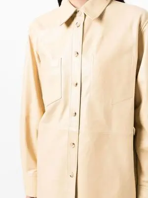 Helmut Lang Long-sleeve Leather Shirt