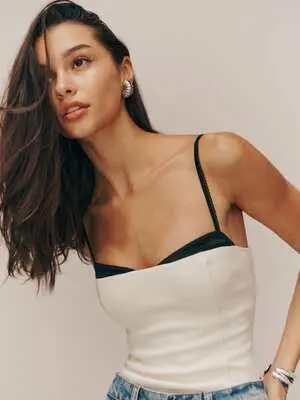 REFORMATION Melanie Top Ivory