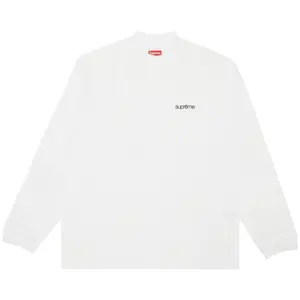 Supreme Mock Neck Long-sleeve Top - White