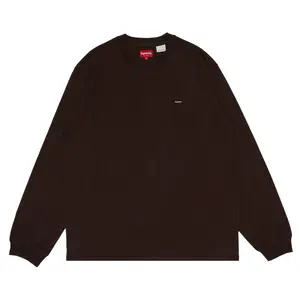 Supreme Small Box Long-sleeve Tee 'dark - Brown