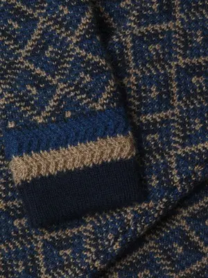 Isaia Geometric Cashmere Sweater
